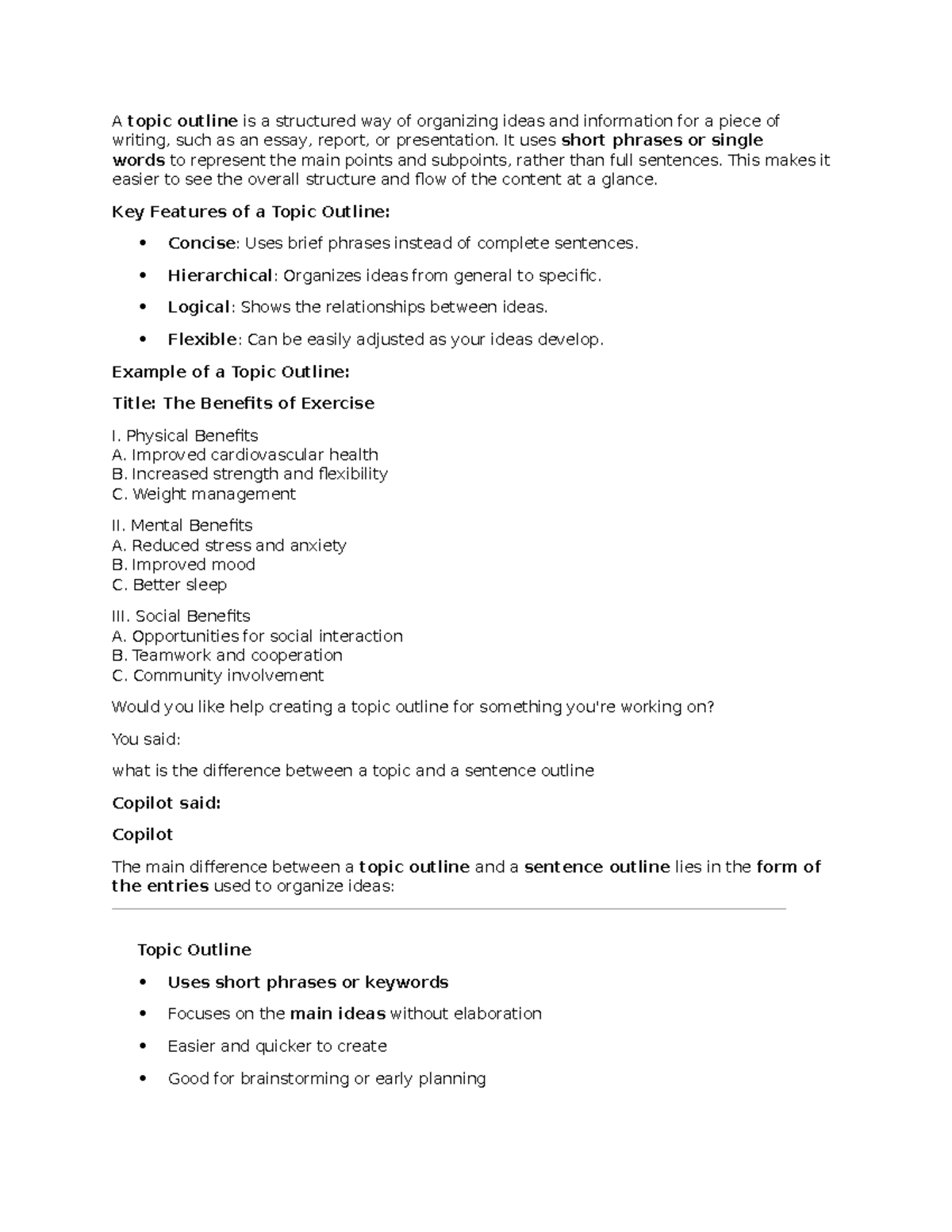 Topic and Sentence Outline for ENG 101: Breaking the Age Barrier in ...