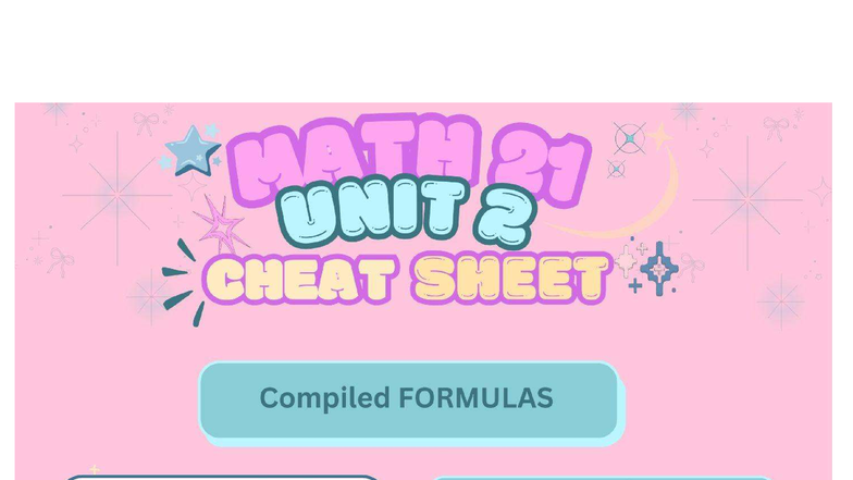 Cheat Sheet 1: Differentiation Rules and Formulas - Studocu