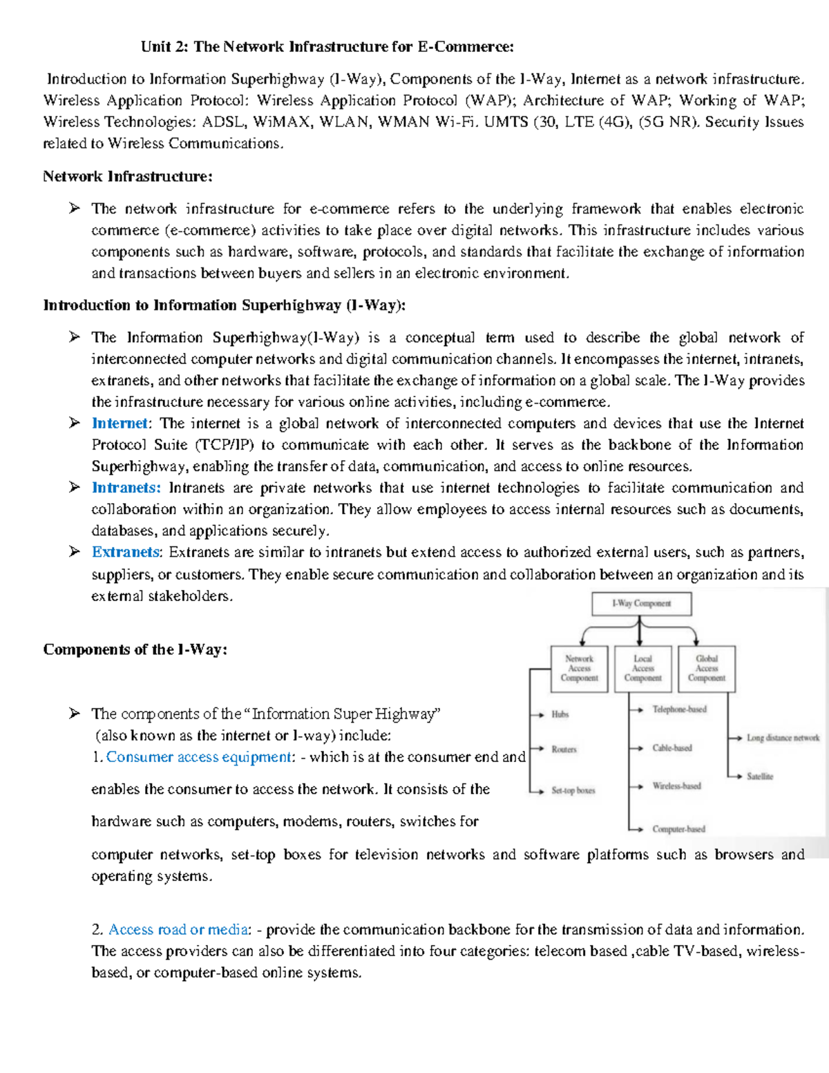 Unit 2 MIS: E-Commerce Network Infrastructure Notes - Studocu
