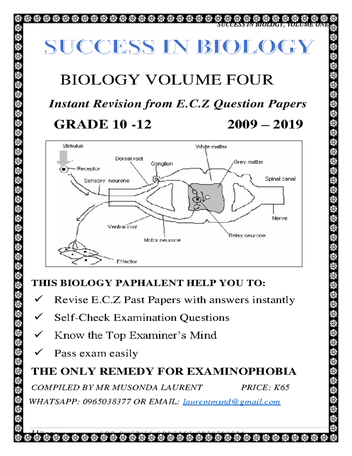 Success in Biology: Revision of E.C.Z Past Papers for Grades 10-12 ...