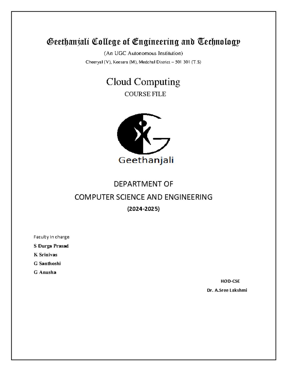 Cloud Computing Syllabus & Course Overview (20CS41003) - Studocu