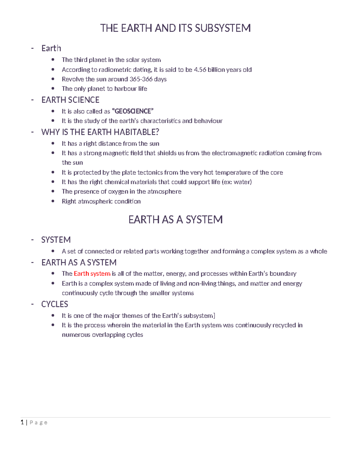 Earth Science: Understanding Earth's Subsystems and Their Interactions ...