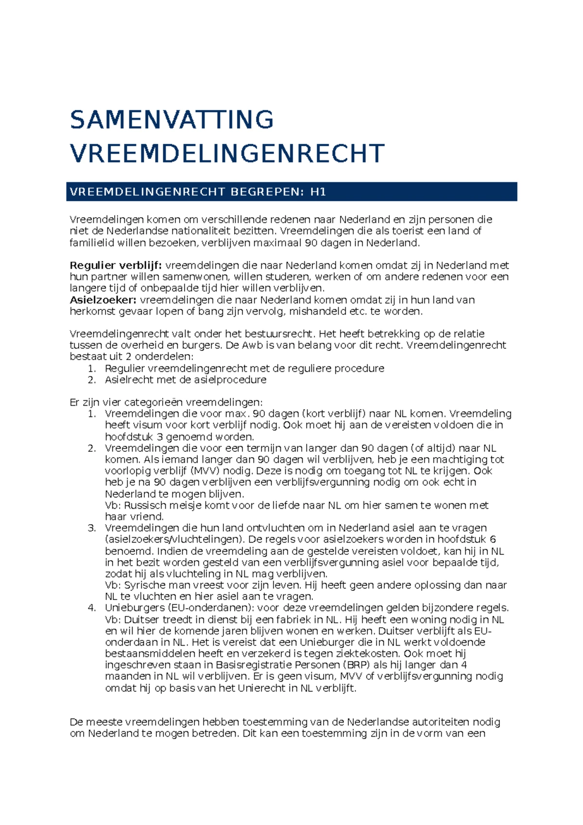 Web colleges - Vreemdelingenwet 2000 Vreemdelingenbesluit 2000 ...
