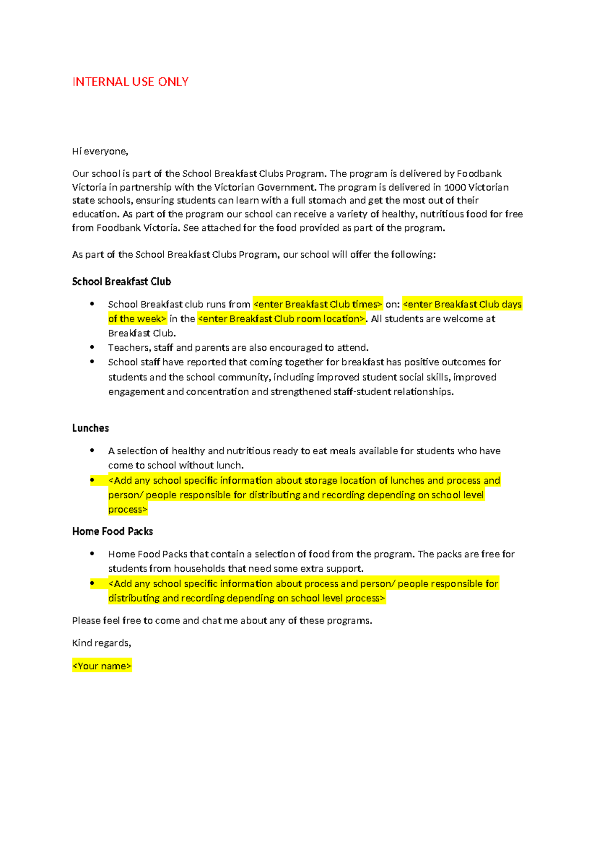 SBP Program Overview: Breakfast Clubs & Food Support Initiatives - Studocu