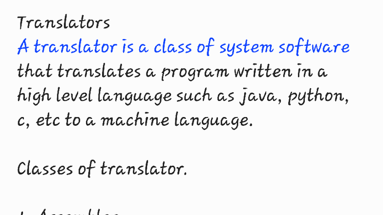 CSC 318 251112 111442 - Compiler construction - Translators A ...