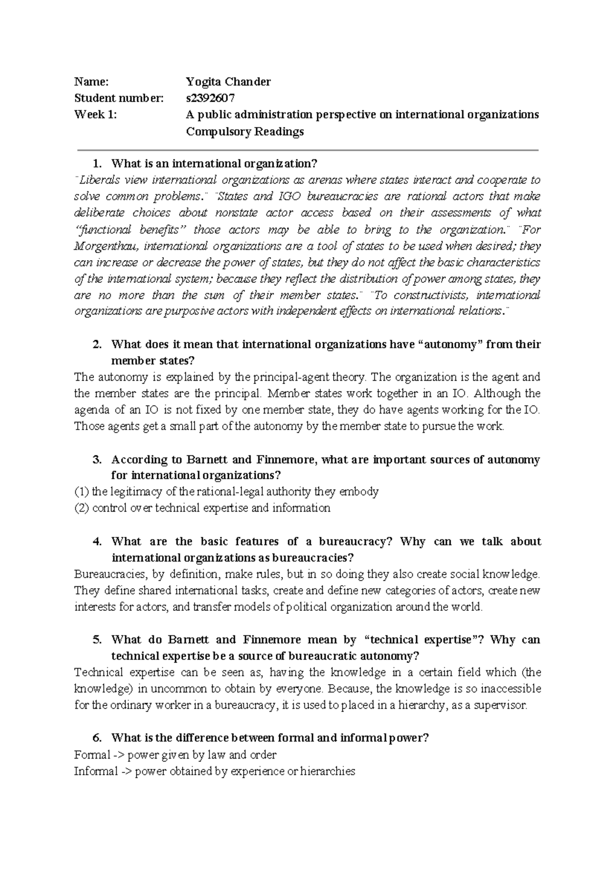IA 101 Week 1: Intro to International Organizations and Autonomy ...