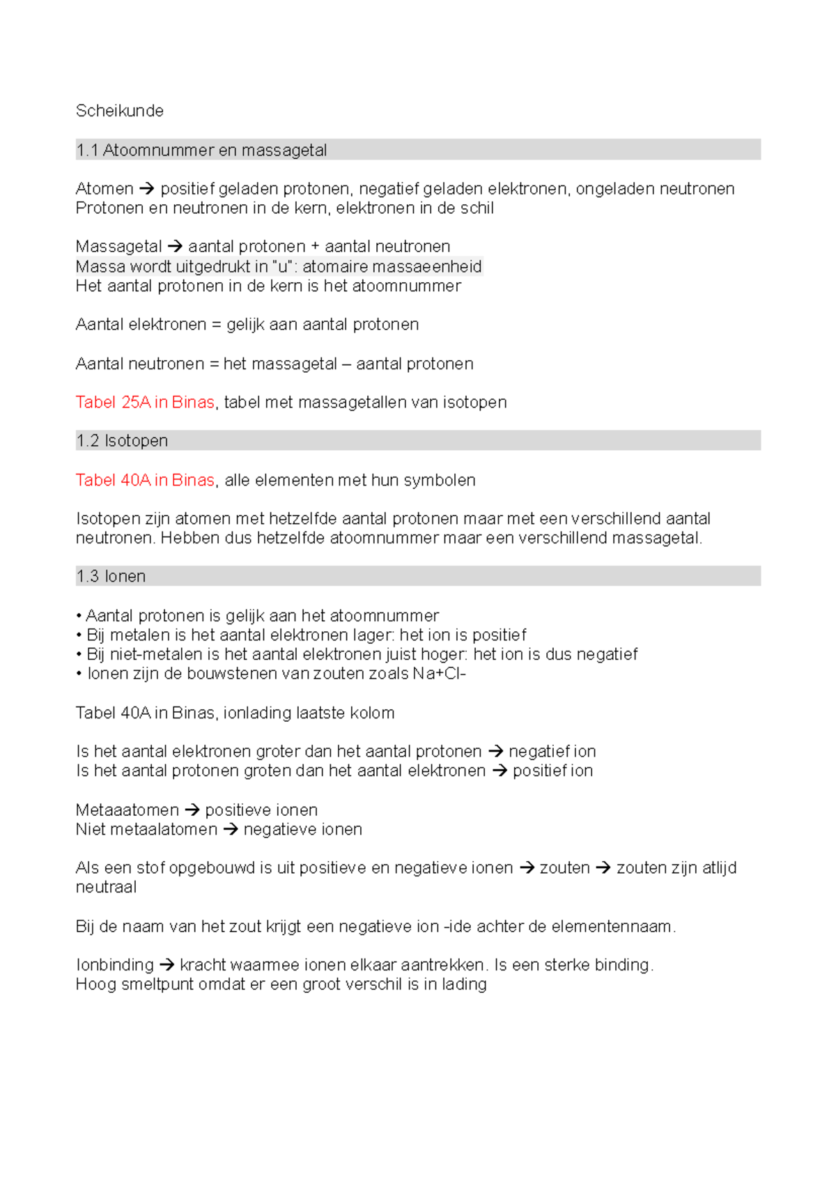 Scheikunde Samenvatting: Atoomstructuur, Ionen en Bindingen - Studeersnel