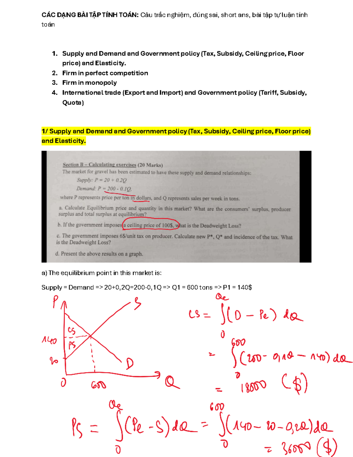 Ôn Thi Cuối Kỳ Vi Mô TA - Buổi 8: Câu Trắc Nghiệm & Bài Tập Tính Toán ...