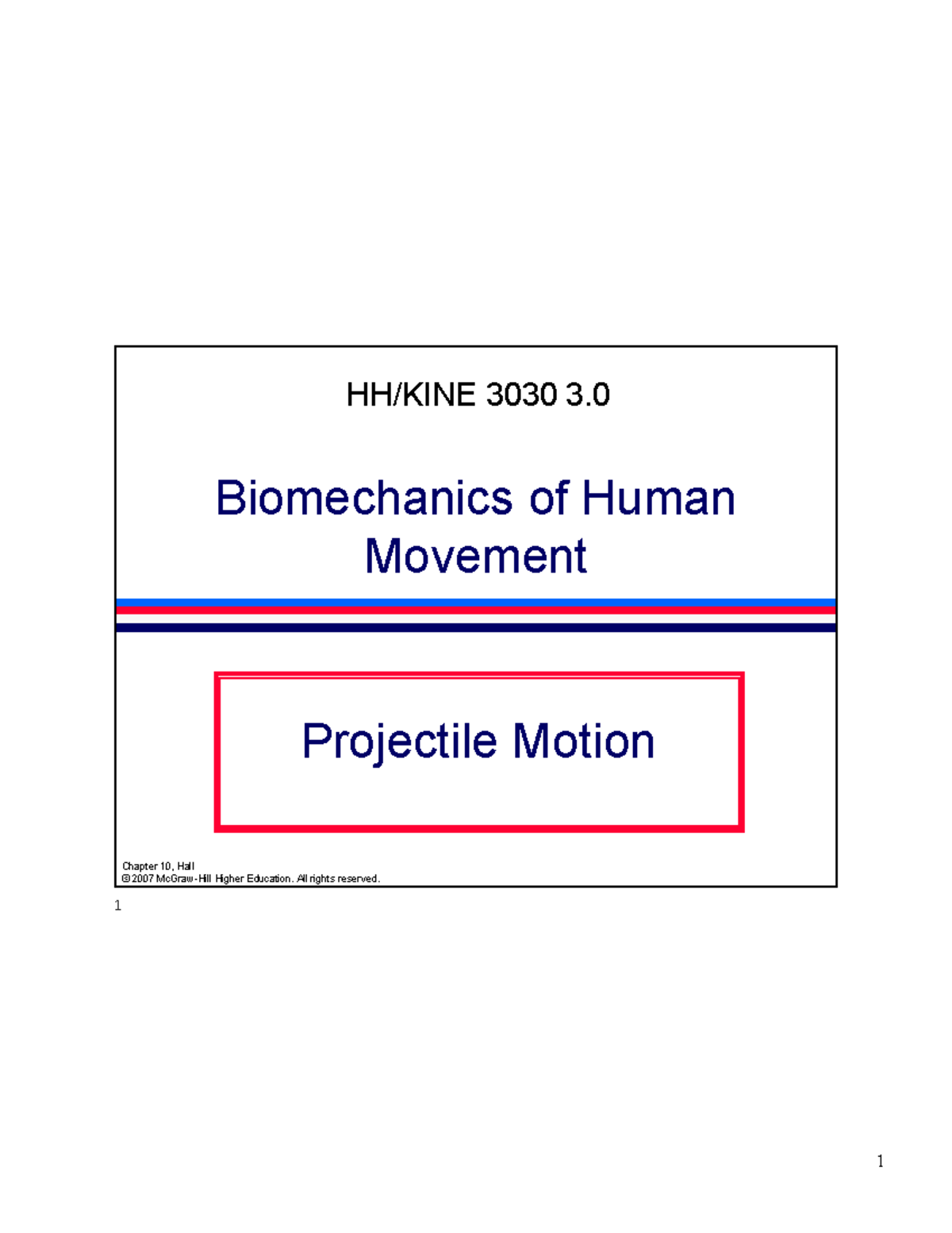 KINE 3030 Module 4: Understanding Projectile Motion Concepts - Studocu