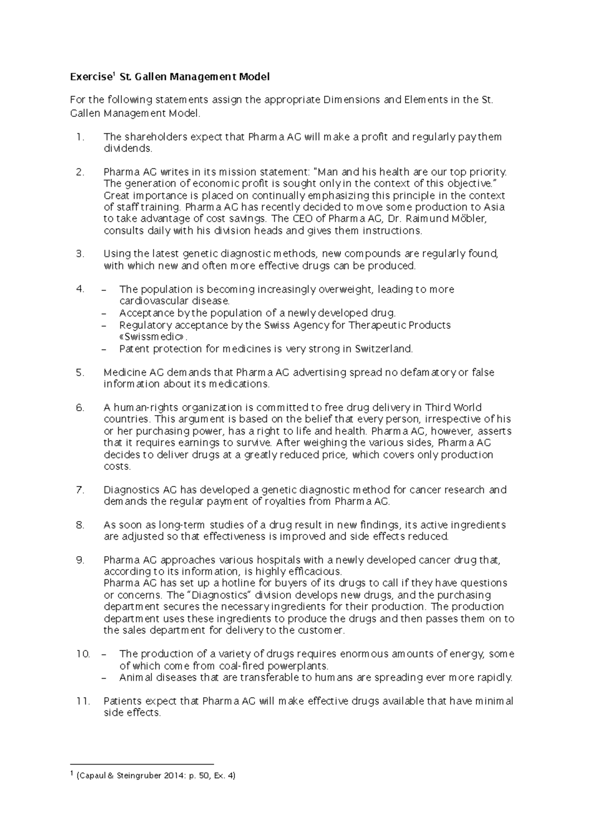 St. Gallen Management Model Exercise 1: Dimensions & Elements Analysis ...