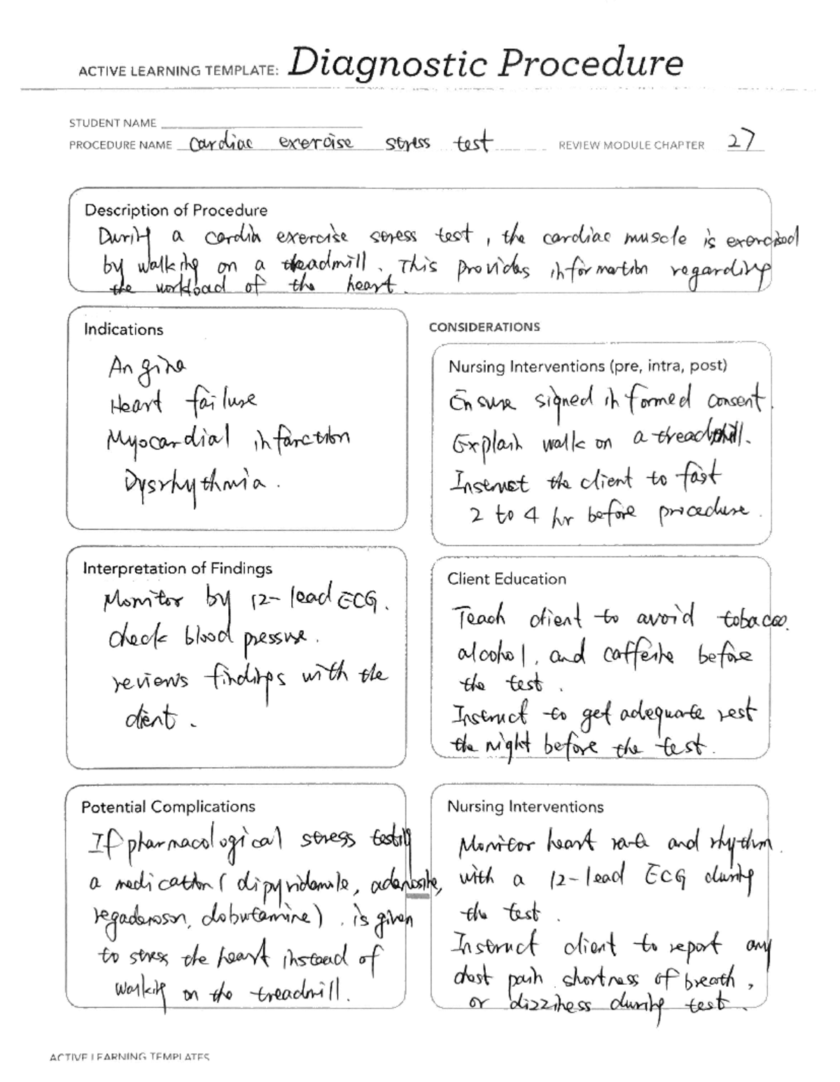 ATI Active Learning Chapter 27 - ACTIVE LEARNING TEMPLATE: Diagnostic ...