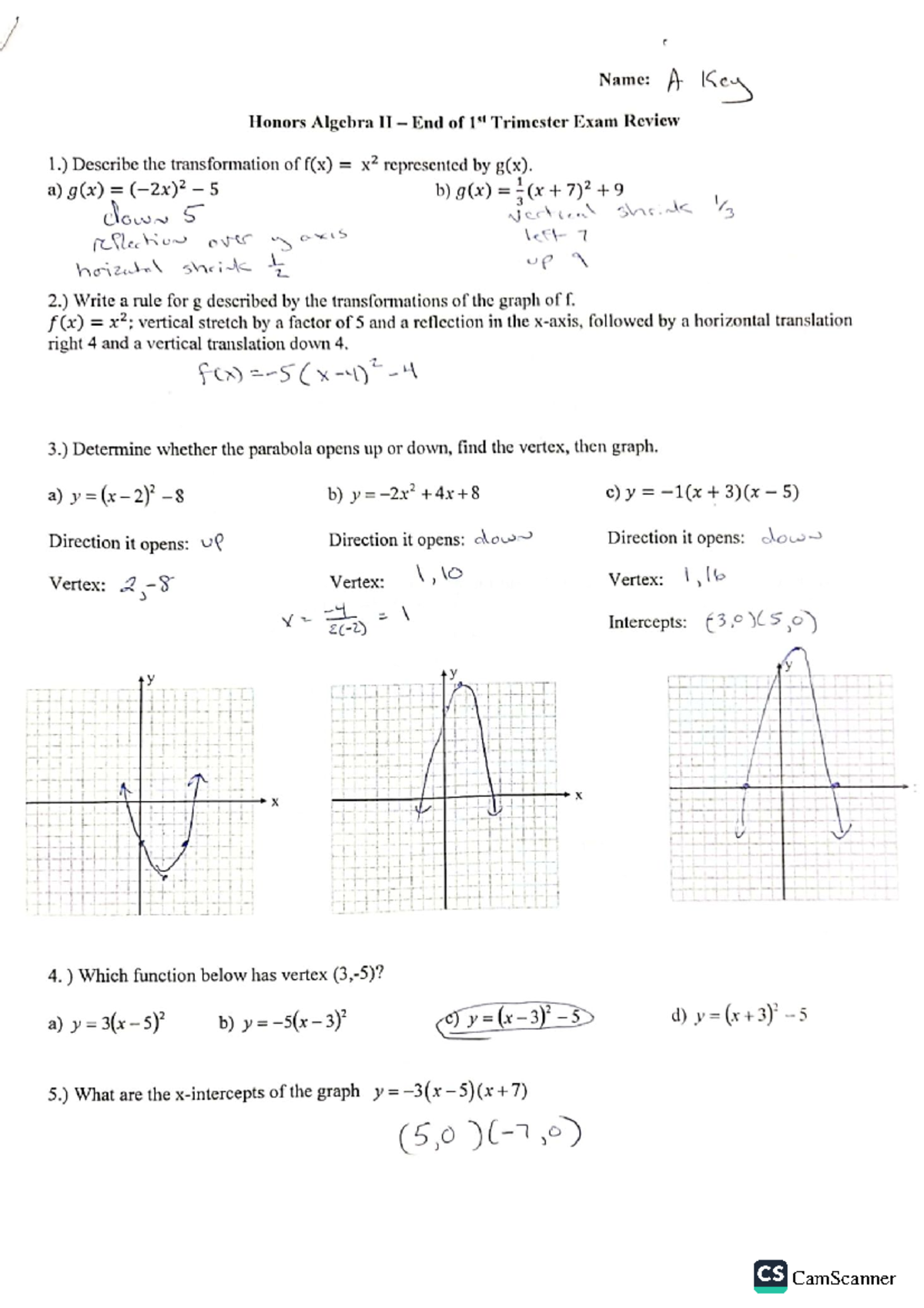 Final Exam Review Notes: Course Code Insights and Resources - Name: A ...