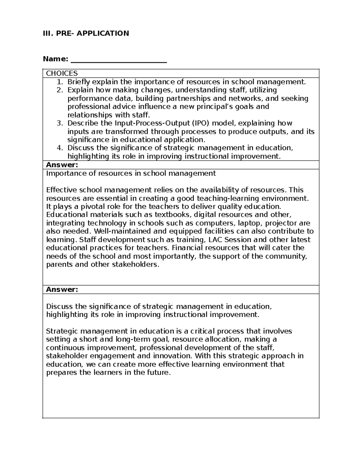 V53HHPEl TXi WNca XQl Rf MAN 3 - Resource Management Insights - Studocu