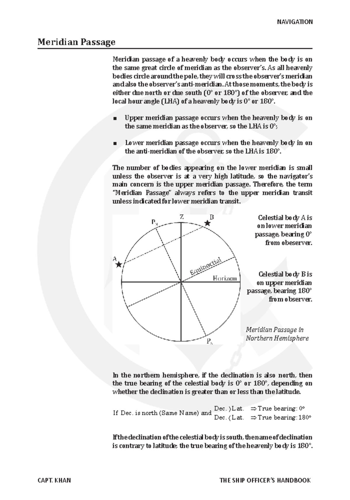 Meridian Passage Navigation Calculations - 201 Module Guide - Studocu