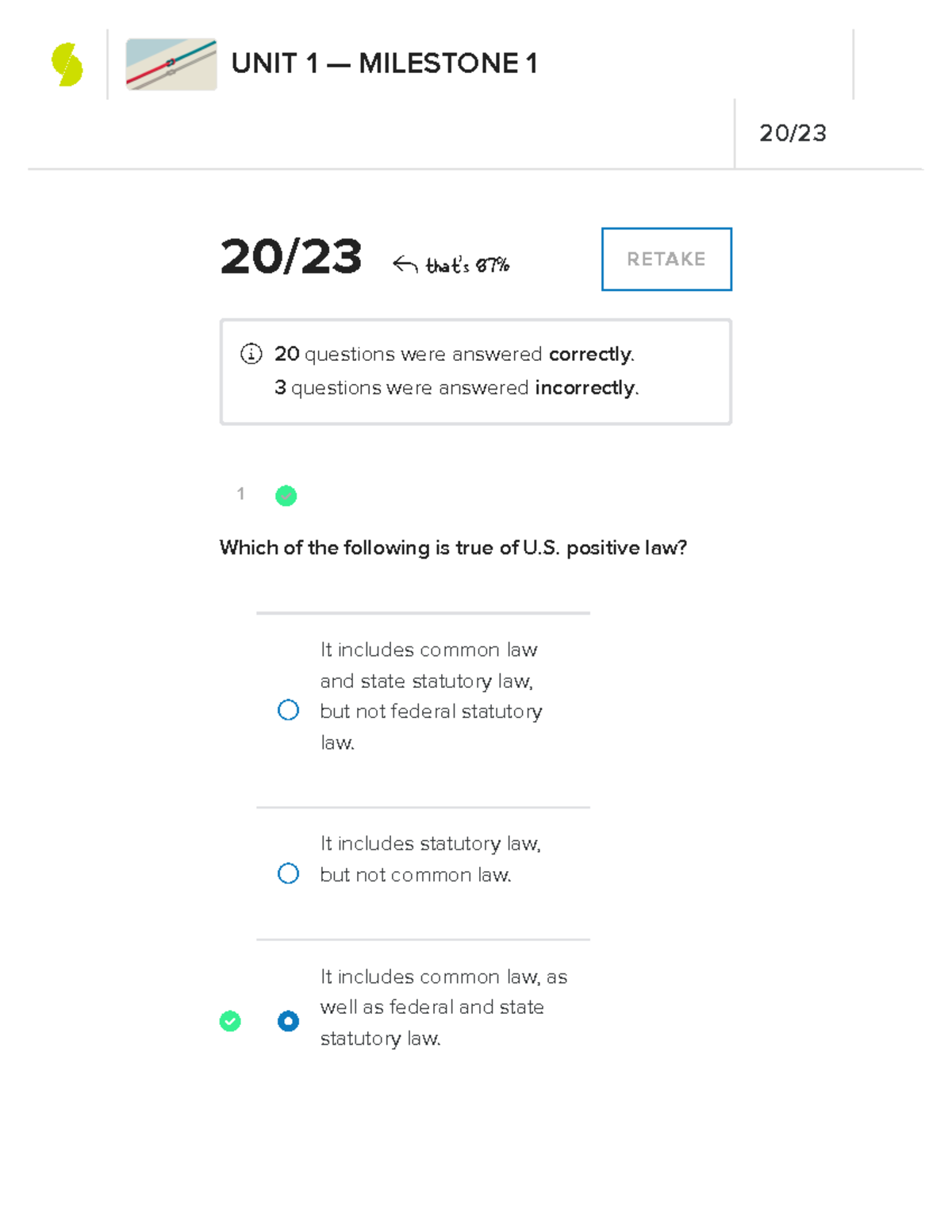 Business Law - Unit 1 Milestone Study Notes - Studocu
