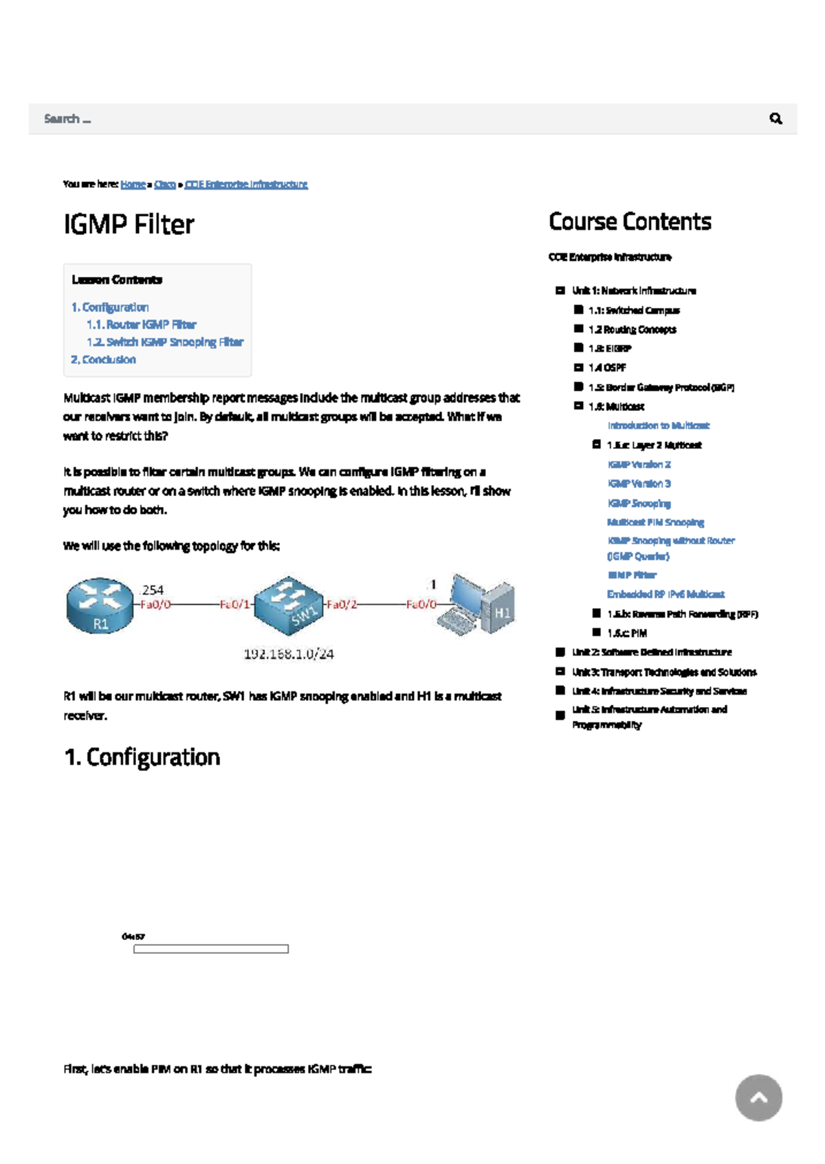 CCIE Enterprise Infrastructure Lesson: IGMP Filter Configuration Guide ...