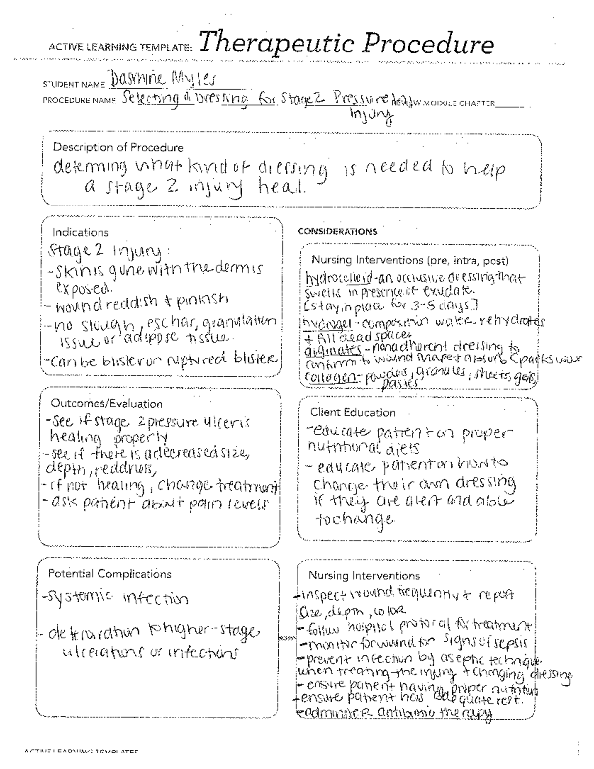 ati templates NSG 170 - ACTIVE LEARNING TEMPLATE: Therapeutic Procedure ...