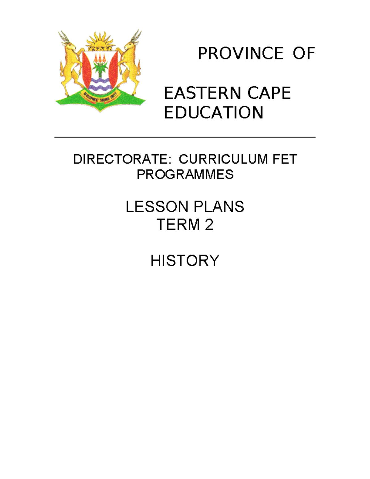 31.62-Grade 11 History Lesson Plans for Term 2 Activities - Studocu