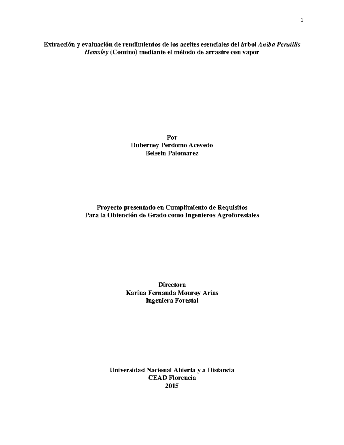 17685012 - Evaluación de Aceites Esenciales de Aniba perutilis Hemsley ...