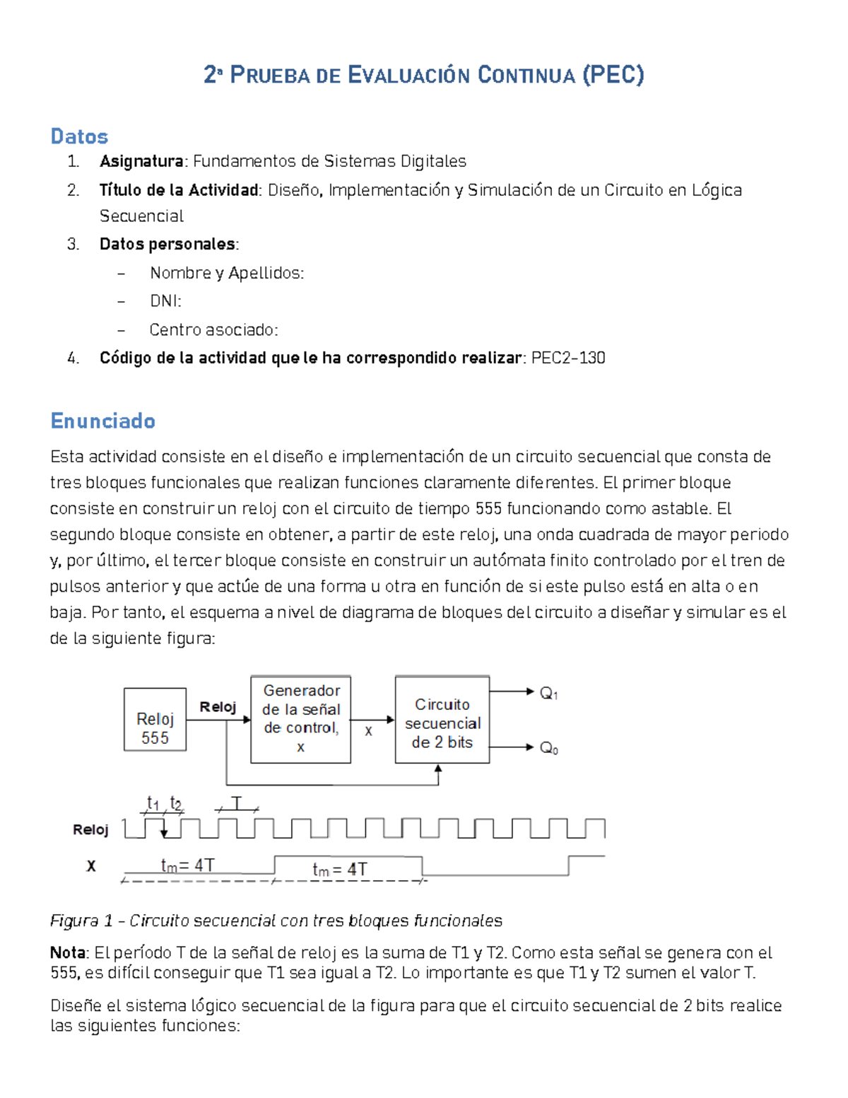 Enunciado Práctica 2: Diseño, Implementación y Simulación de un ...