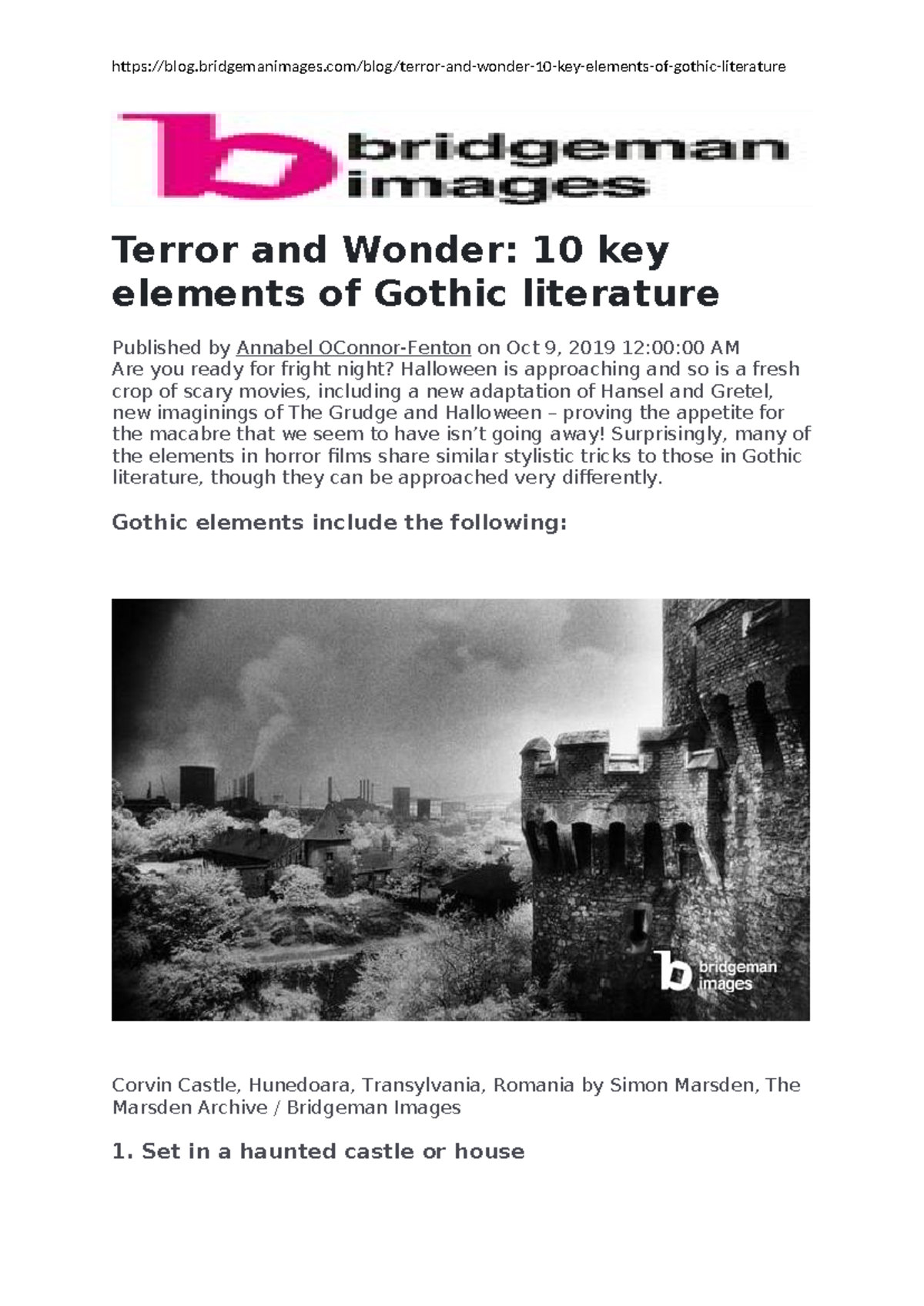 Gothic Genre Characteristics: 10 Key Elements of Gothic Literature - Studocu