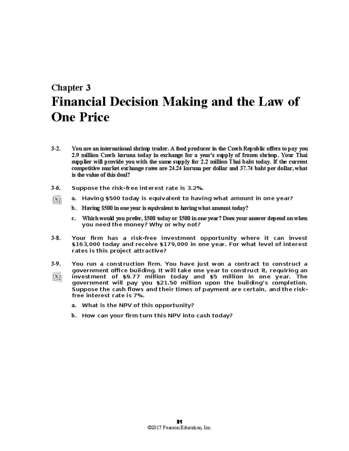 Chapter 3 Questions - övningar för nek106 - Chapter 3 Financial ...