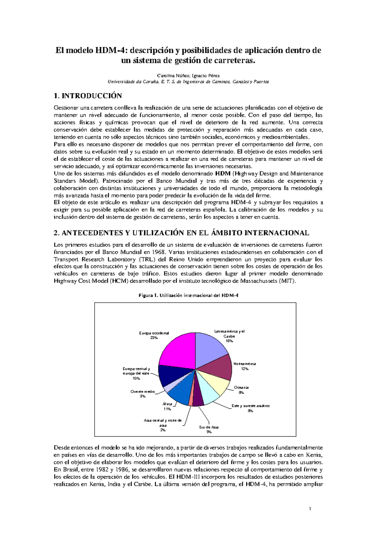 Modelo de Gestión de Carreteras con HDM-4: Análisis y Aplicaciones ...