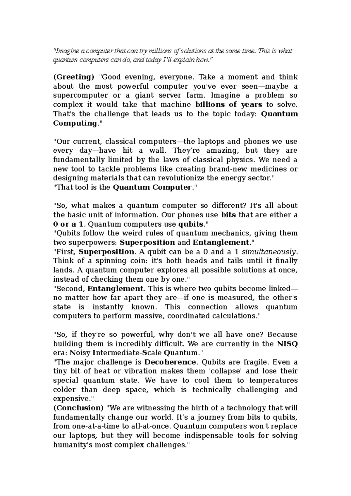 Quantum Computing: Exploring the Future of Problem Solving - Studocu