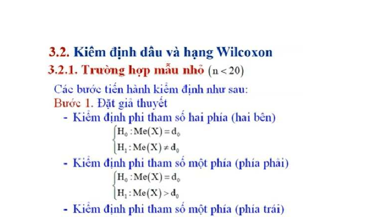 Kiểm định giả thuyết Wilcoxon và Z trong PTDL KĐPTS - Studocu