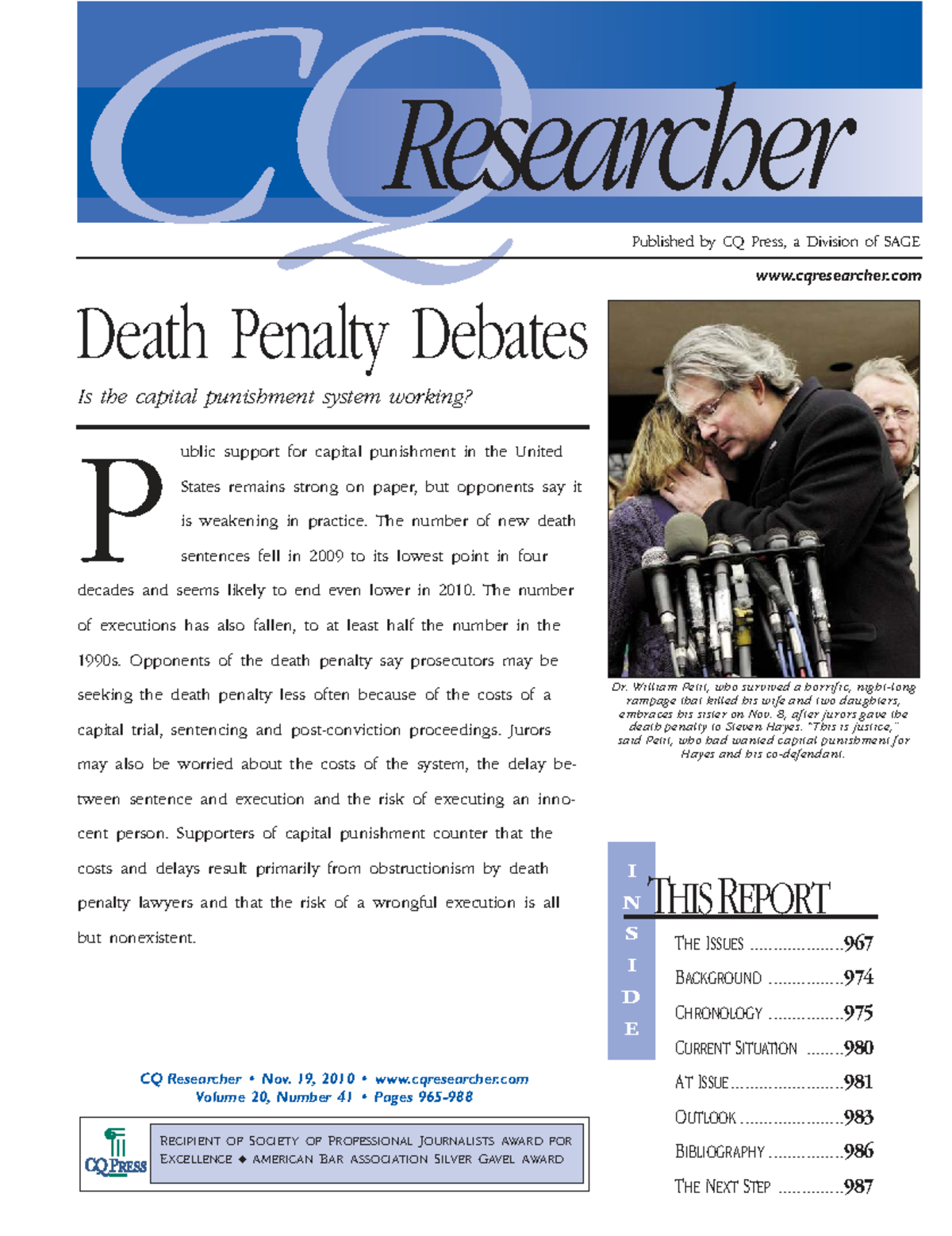 Death Penalty Debates: Analyzing Capital Punishment in the U.S. (CQR ...