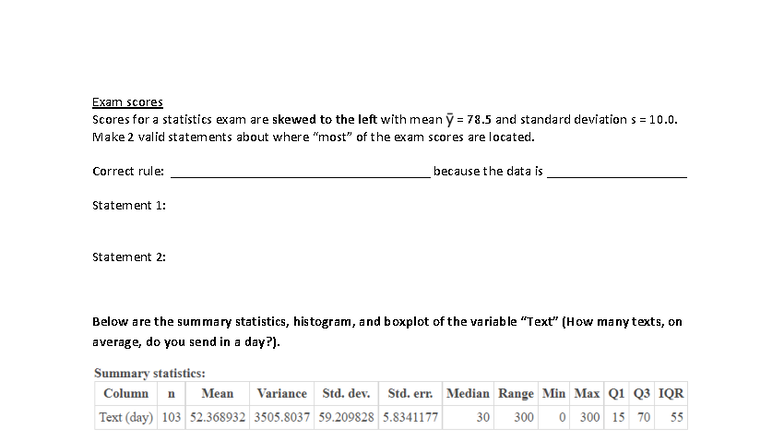 Statistics Exam Review: Analysis, Probability & Data Interpretation ...