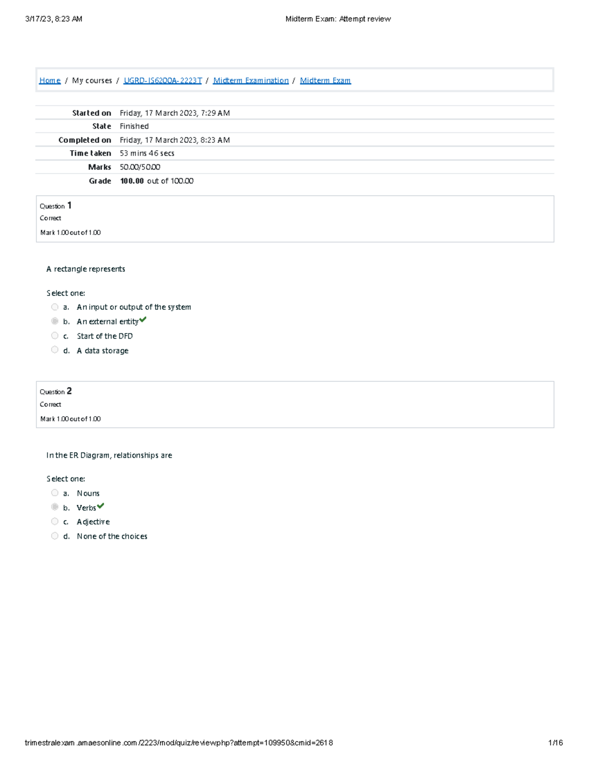 Midterm Exam UGRD-IS6200A-2223T: System Analysis & Design Review - Studocu
