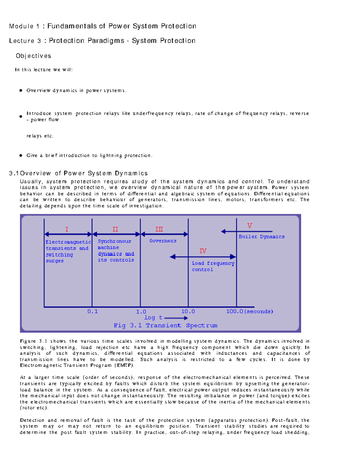 Module 1: Power System Protection - Lecture 3: Protection Paradigms ...