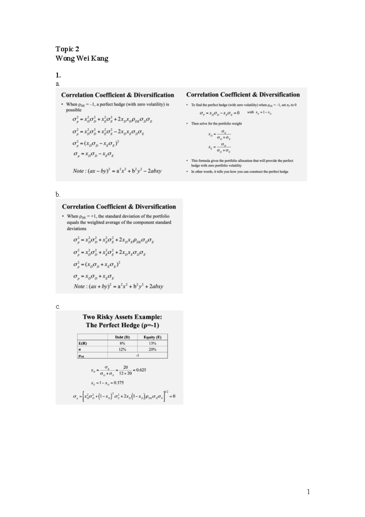 EC3333 Topic 2: Portfolio Return vs. Volatility Analysis - Studocu