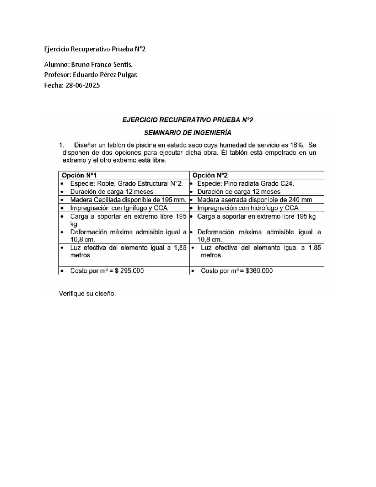 Ejercicio Recuperativo Prueba N2 - Bruno Franco Sentis - Studocu