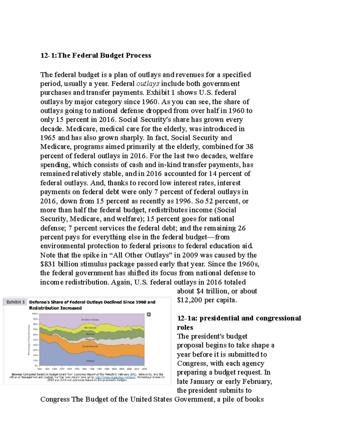 Econ 101- Federal budgets and public policy - 12-1:The Federal Budget ...