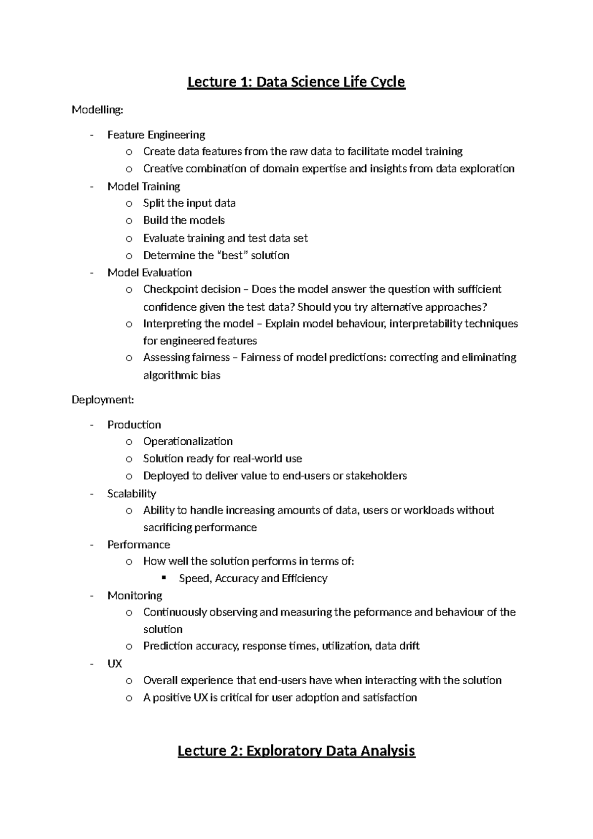 Quiz Notes for Data Science (DSC 101): Weeks 1-7 Overview - Studocu