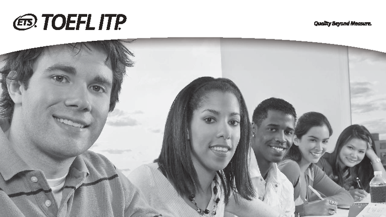 TOEFL ITP Test Taker Handbook: Essential Preparation Guide - Studocu