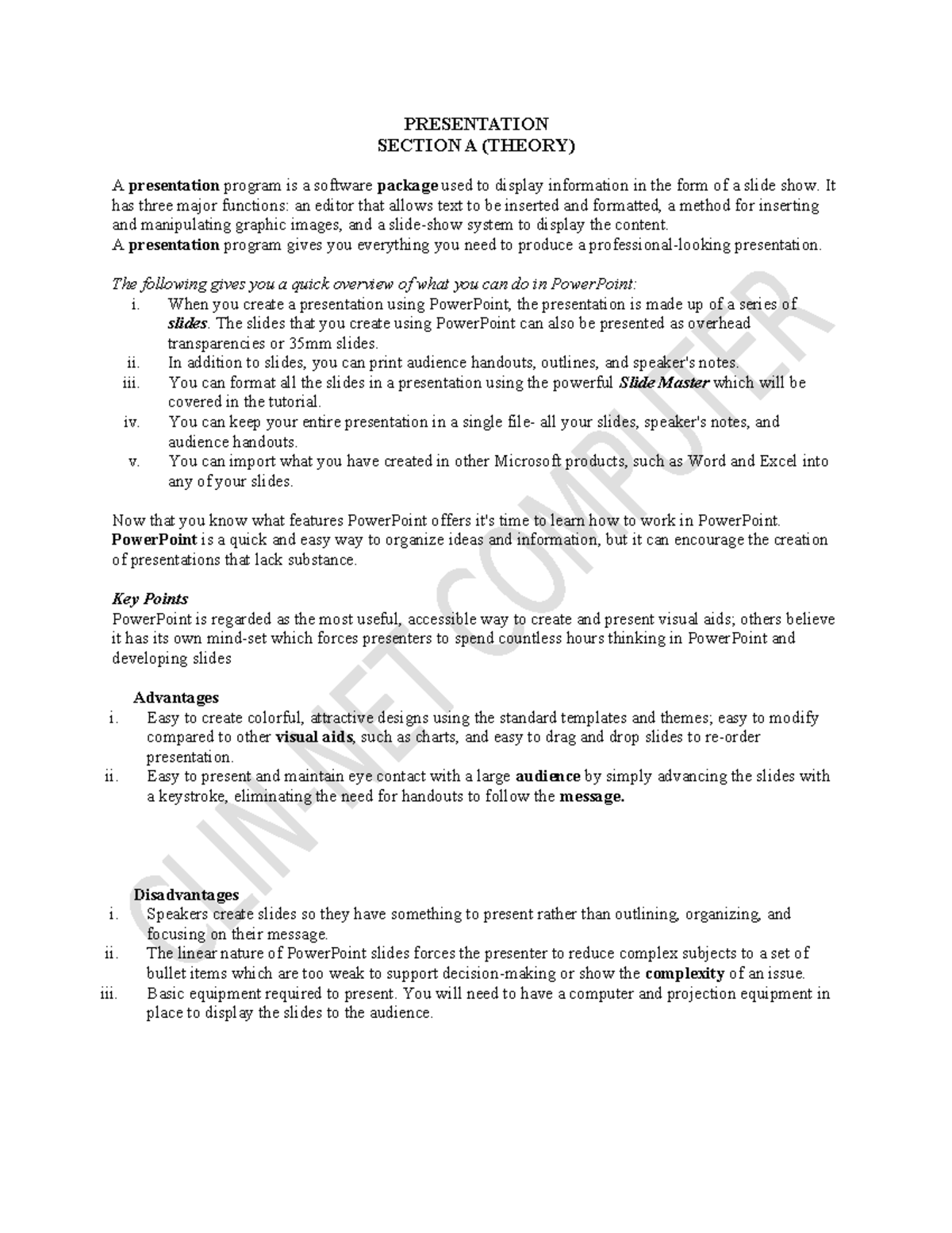Microsoft PowerPoint - Comprehensive Notes and Practical Guide - Studocu