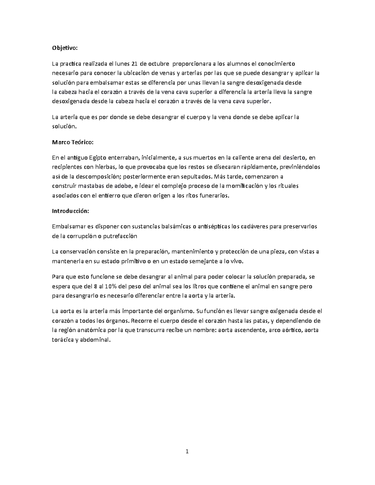 Practica 4 - Es la forma de embalsamar un caballo. - Objetivo: La ...