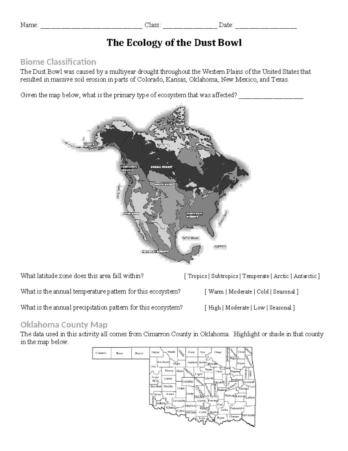 Graphing the Dust Bowl: In-Class Activity (ECO 101) - Studocu