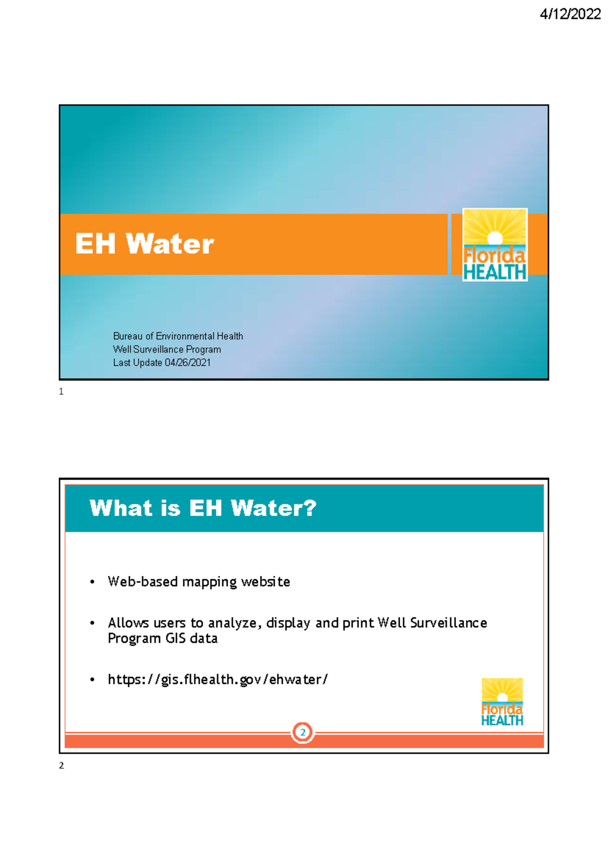 EH Water (EH) Well Surveillance Program Overview & GIS Tools - Studocu