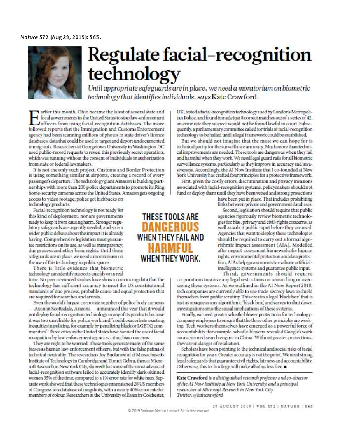 Nature Journal Article Summary - August 2019 Edition - Nature 572 (Aug ...
