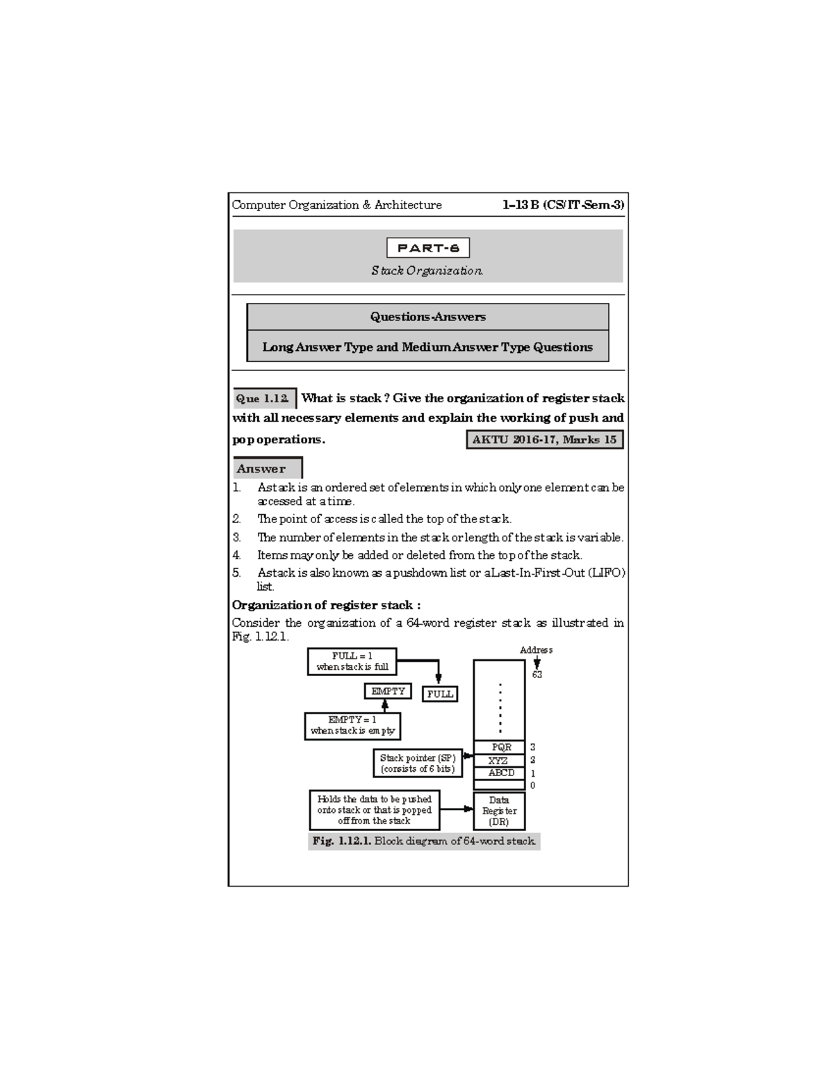 COA Study Materials-3 - Computer Organization & Architecture 1–13 B (CS ...