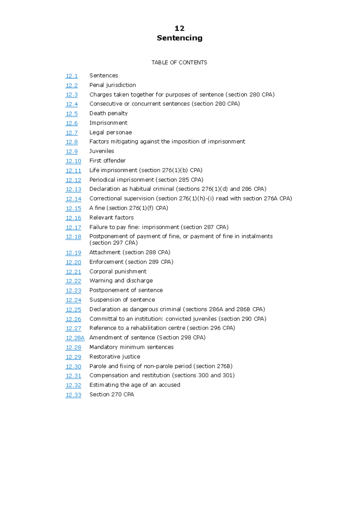 12 Sentencing Study Material: Key Concepts and Sections - Studocu