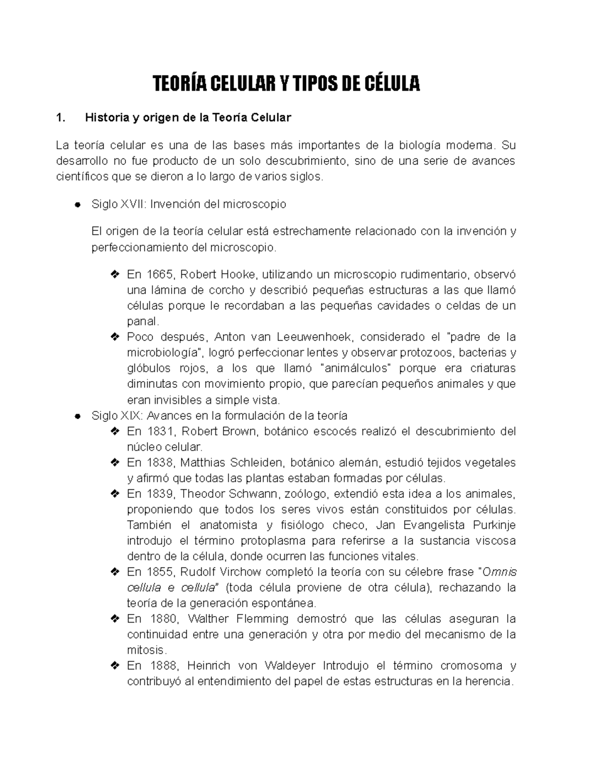 CEL 101: Teoría Celular y Tipos de Células a lo Largo de la Historia ...