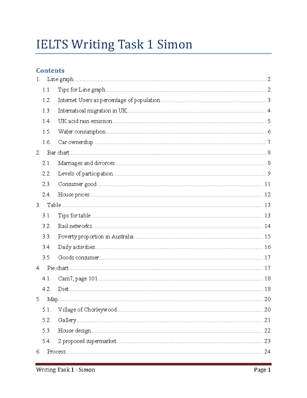 IELTS Writing Task 1: Comprehensive Guide by Simon - Studocu