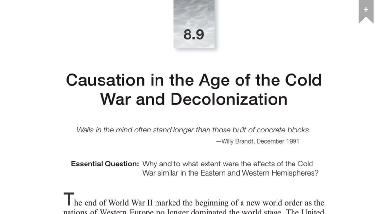 Causation in the Cold War & Decolonization: Amsco-8 Analysis - Studocu