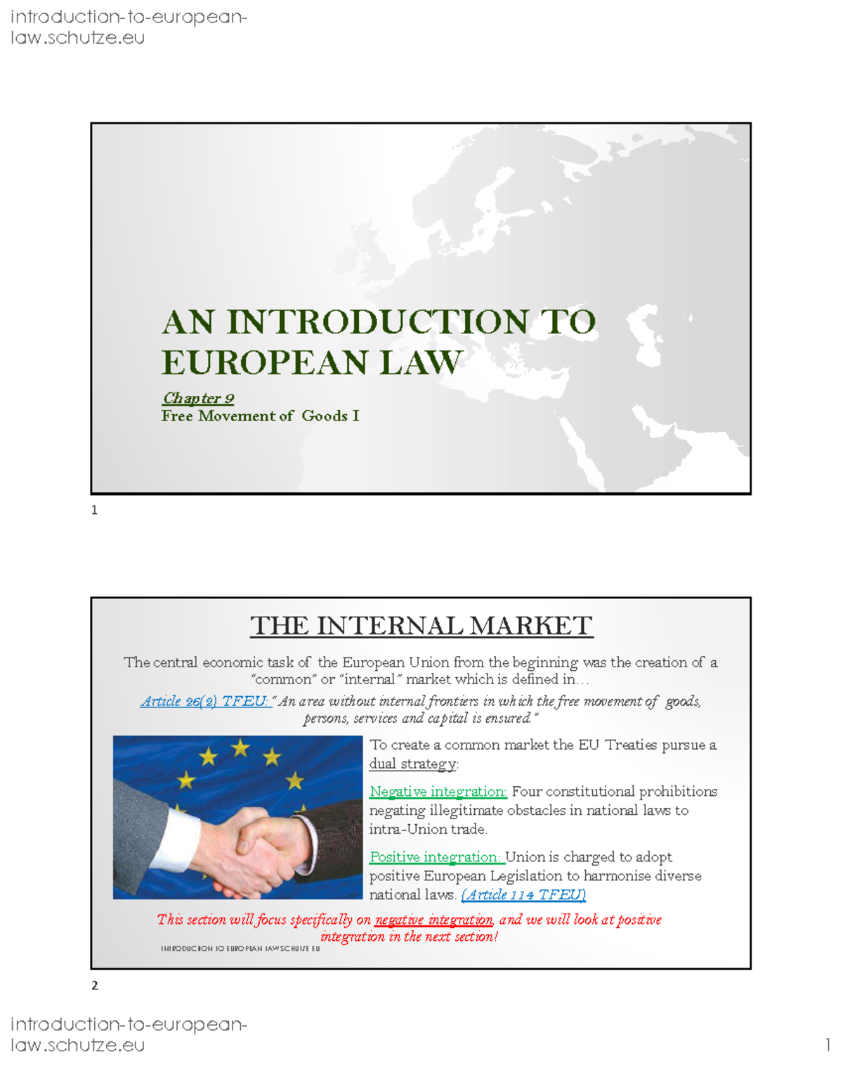 EU2 - Chapter 9: Free Movement of Goods in European Law - Studocu