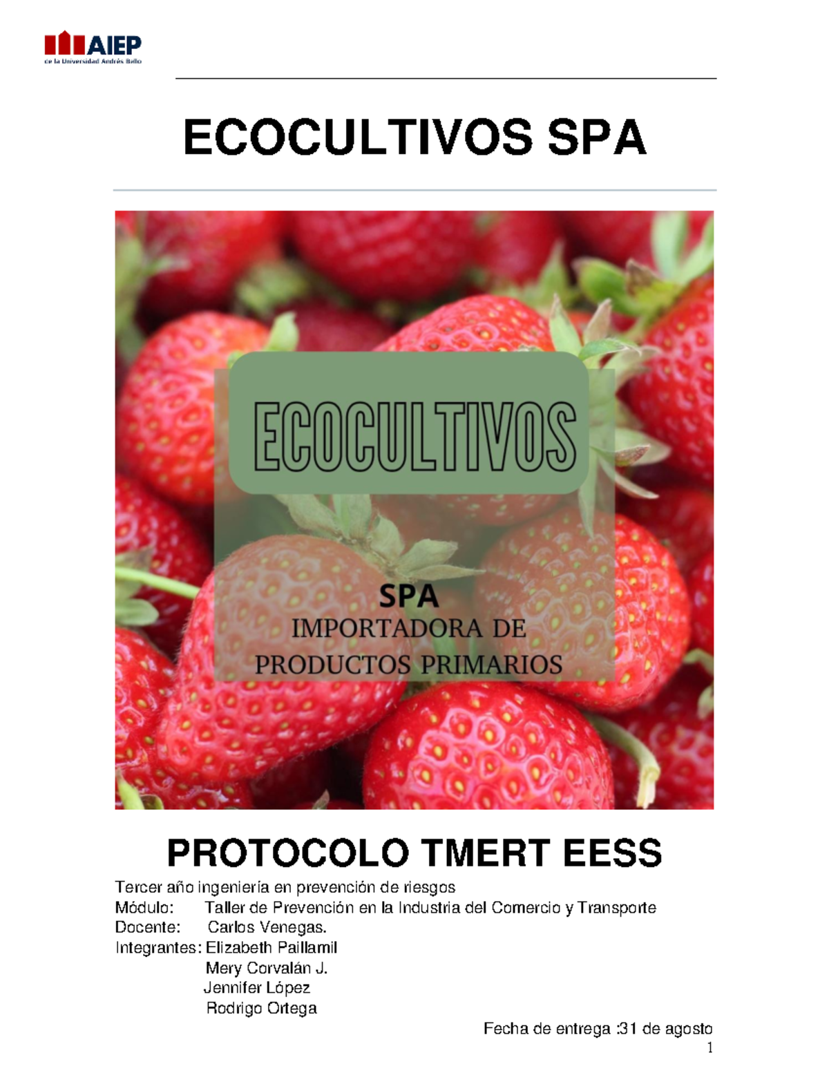 Protocolo TMERT EESS - Estudio de Ergonomía en EcoCultivos SPA - Studocu